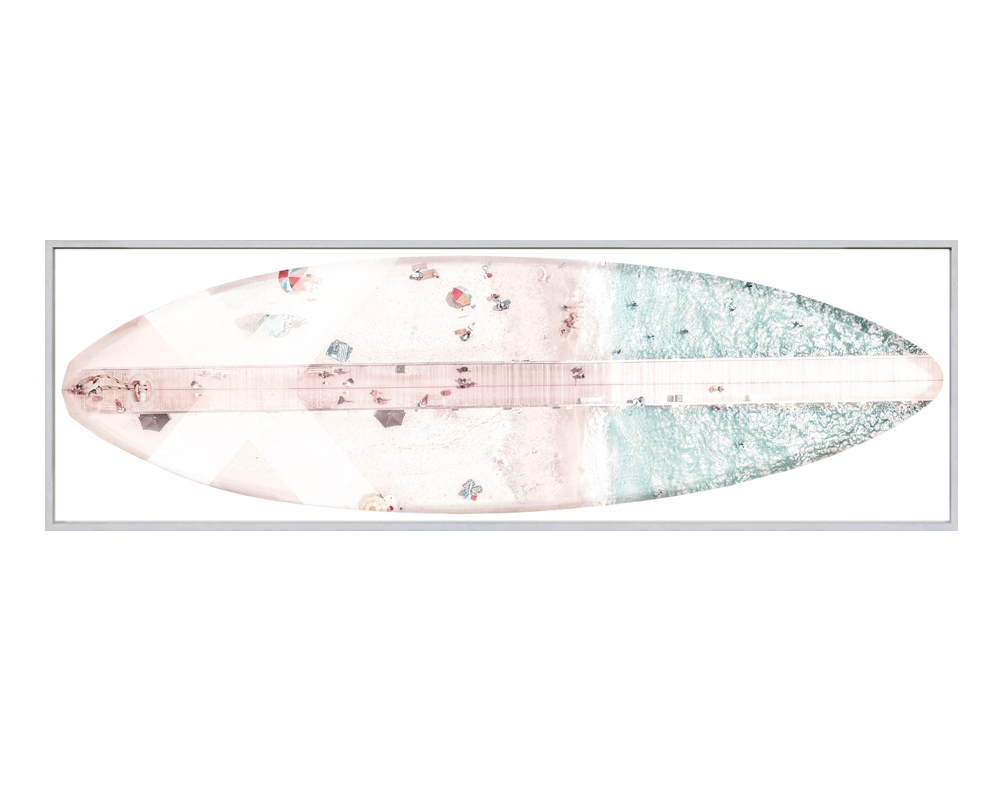 Canvas Surfboard - Aerial Dock View – Curato